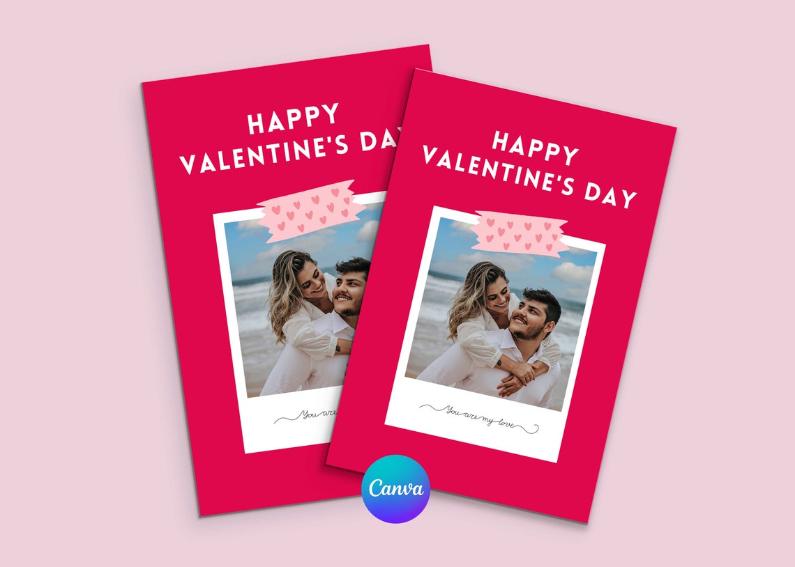 Editable Valentine's Day Card, Printable Valentine's Day Card, Canva ...