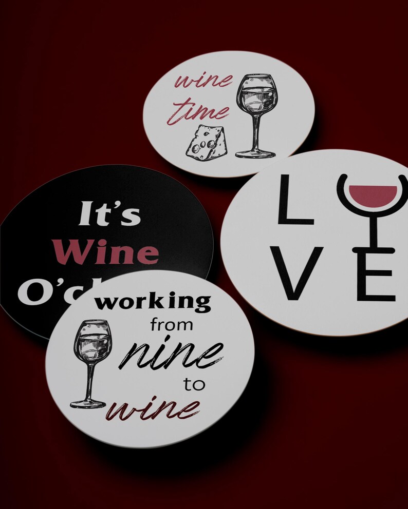 Wine Stickers Digital Pack | Printable Sticky Notes | Wine-themed ...