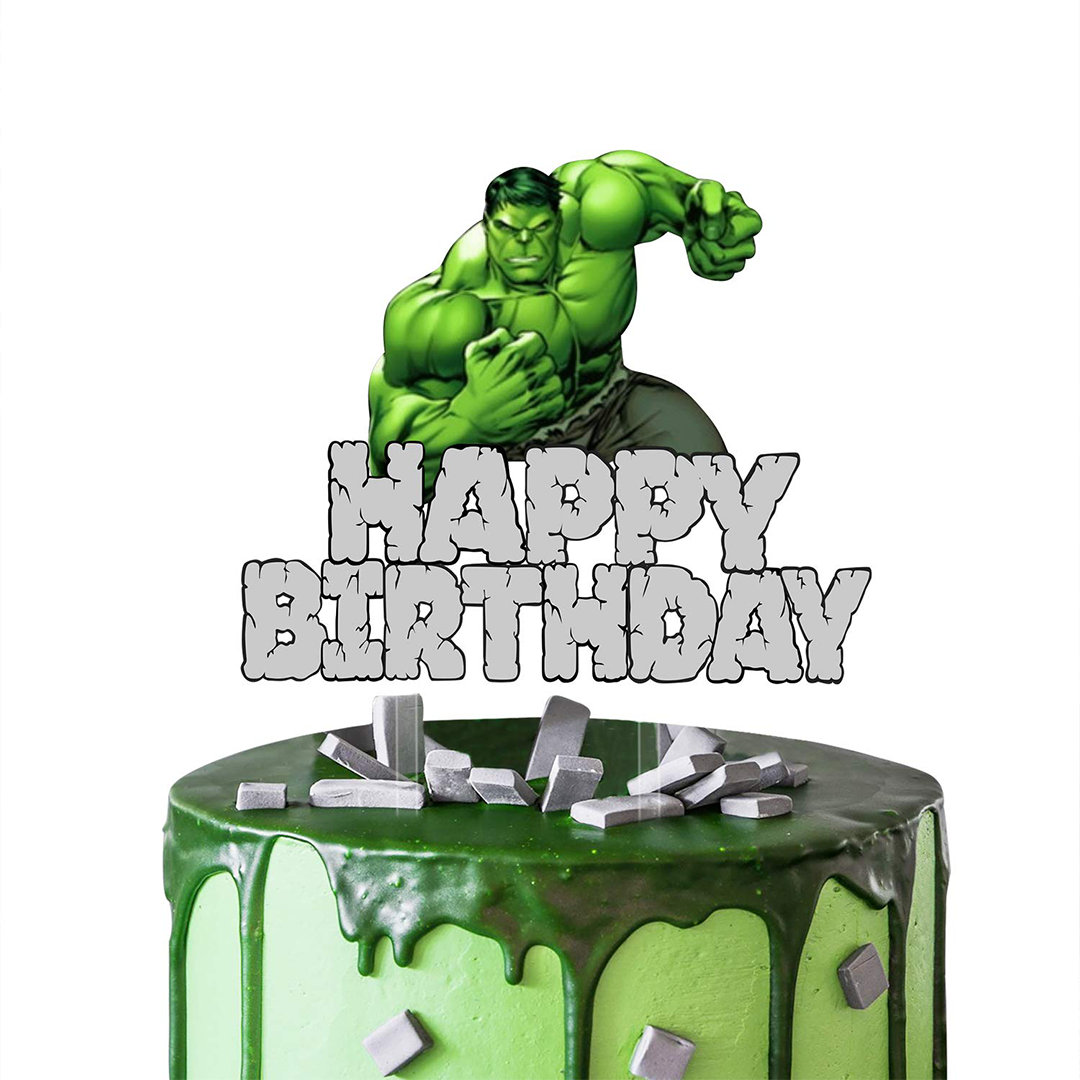 Editable Cake Photo Canva Editable Cake Topper Hulk Cake - Etsy