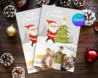 Editable Christmas Card, Printable Christmas Card, Canva Christmas Card ...