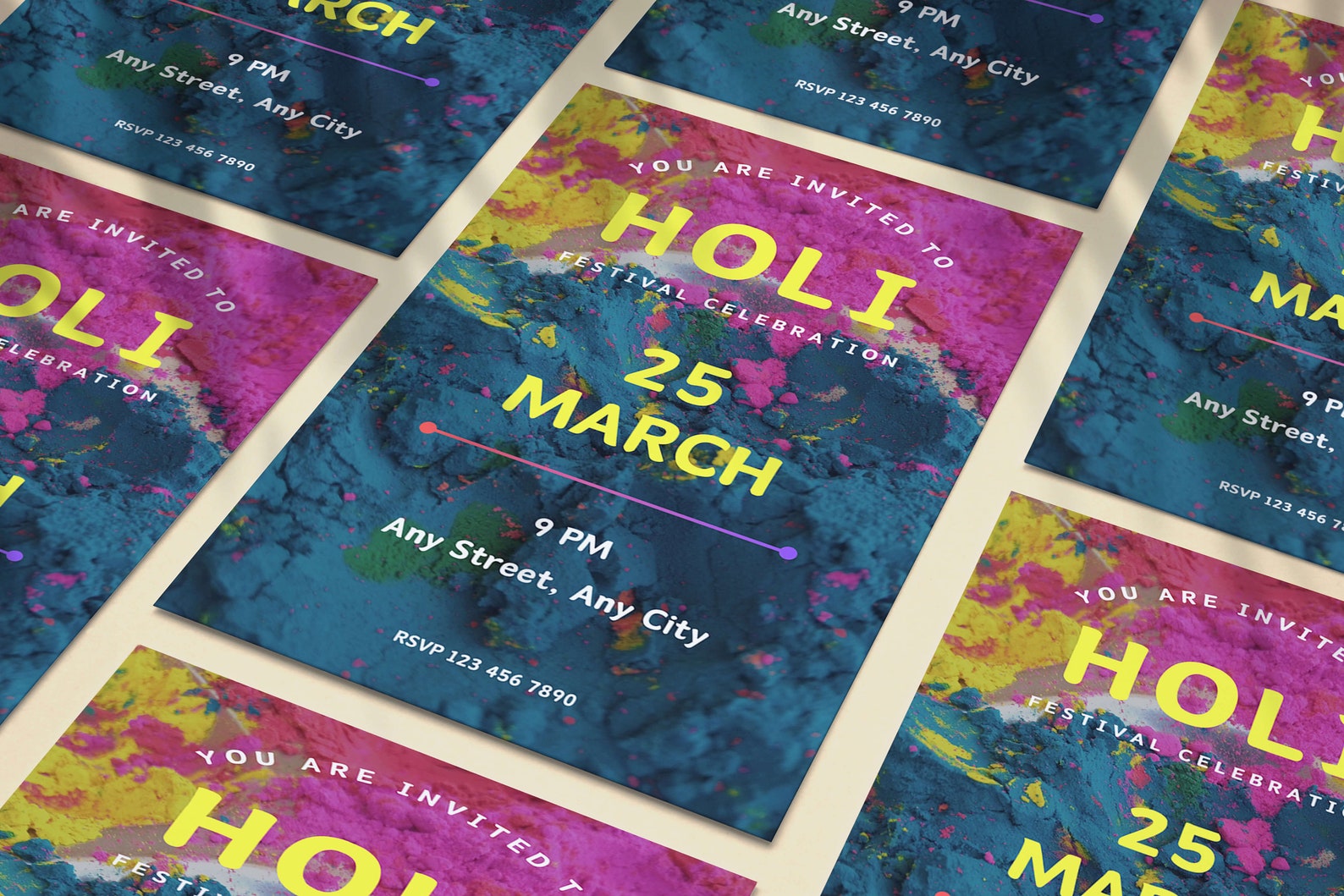 Happy Holi, Holi Invitation Card, Happy Holi Invite, Holi Party Invite ...