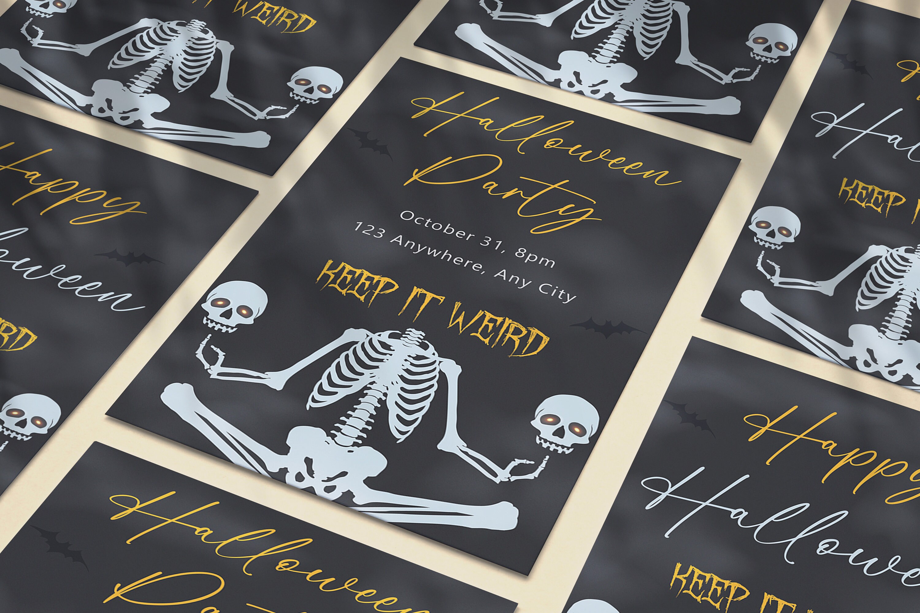 Editable Halloween Invitation and Card | Digital Download | Printable ...