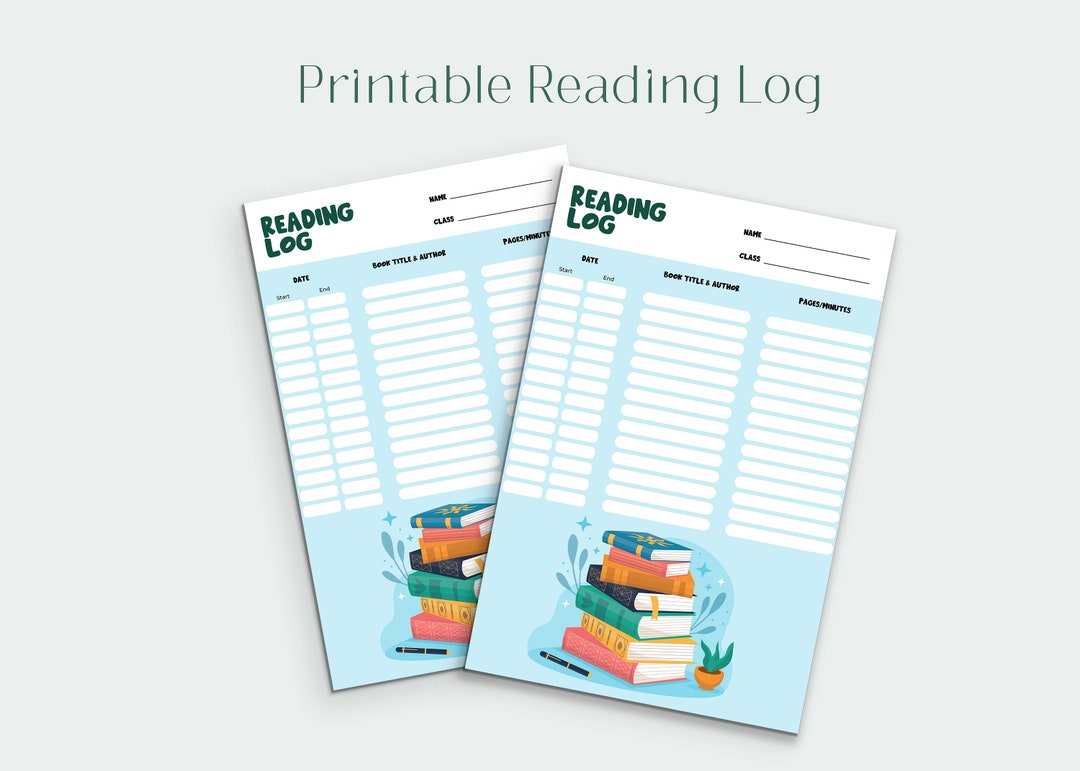 Printable Kids Reading Log Bookmark | Digital Reading Progress Sheet ...