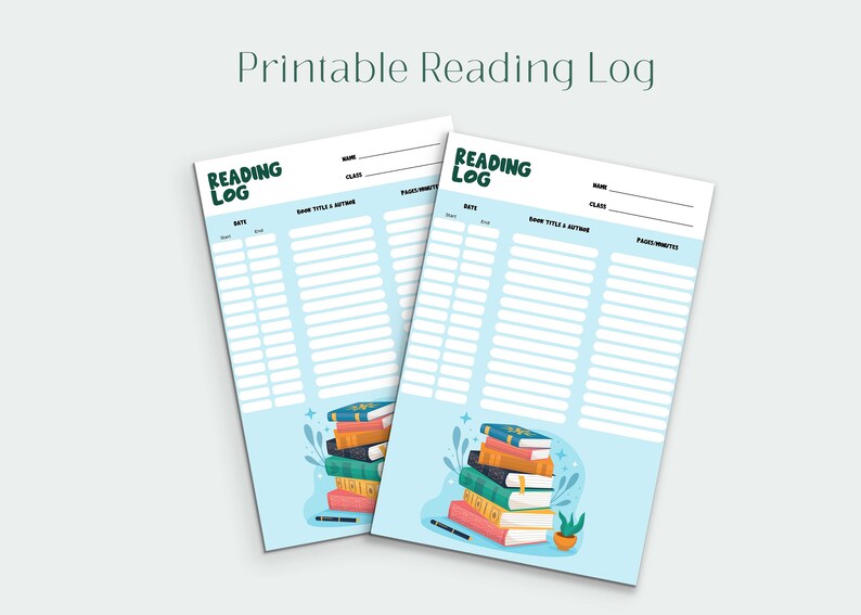Printable Kids Reading Log Bookmark | Digital Reading Progress Sheet ...