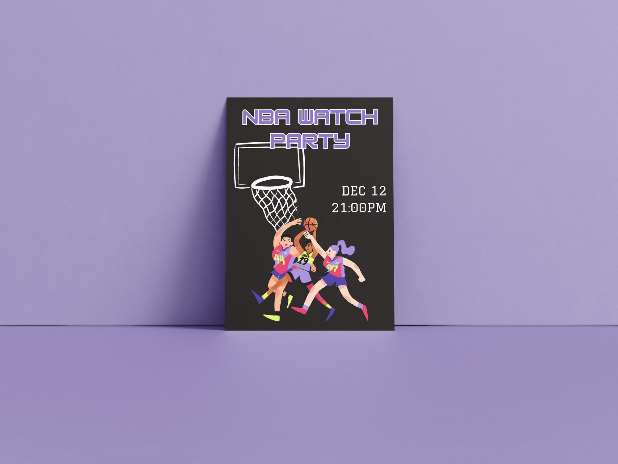 NBA Invitation, Editable NBA Invitation, NBA Invitation Canva, Football ...