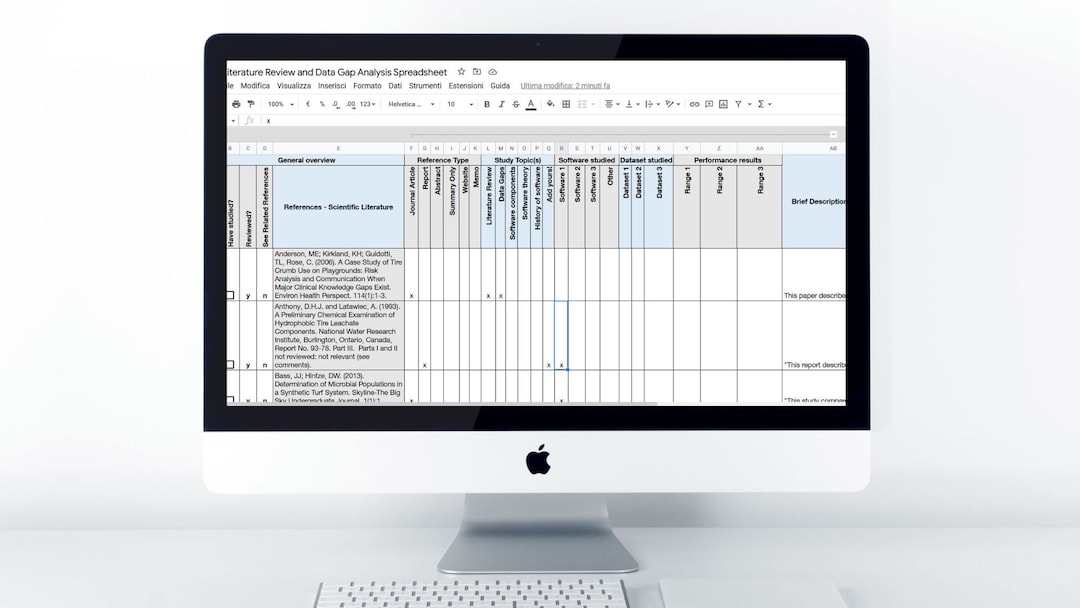 Literature Review Template Spreadsheet for Thesis, Dissertation ...