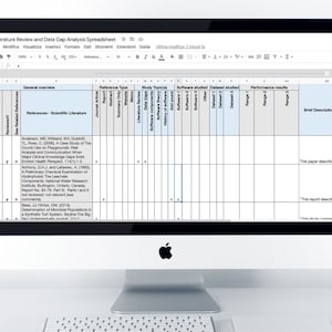 Literature Review Template Spreadsheet for Thesis (Instant Download) - Etsy