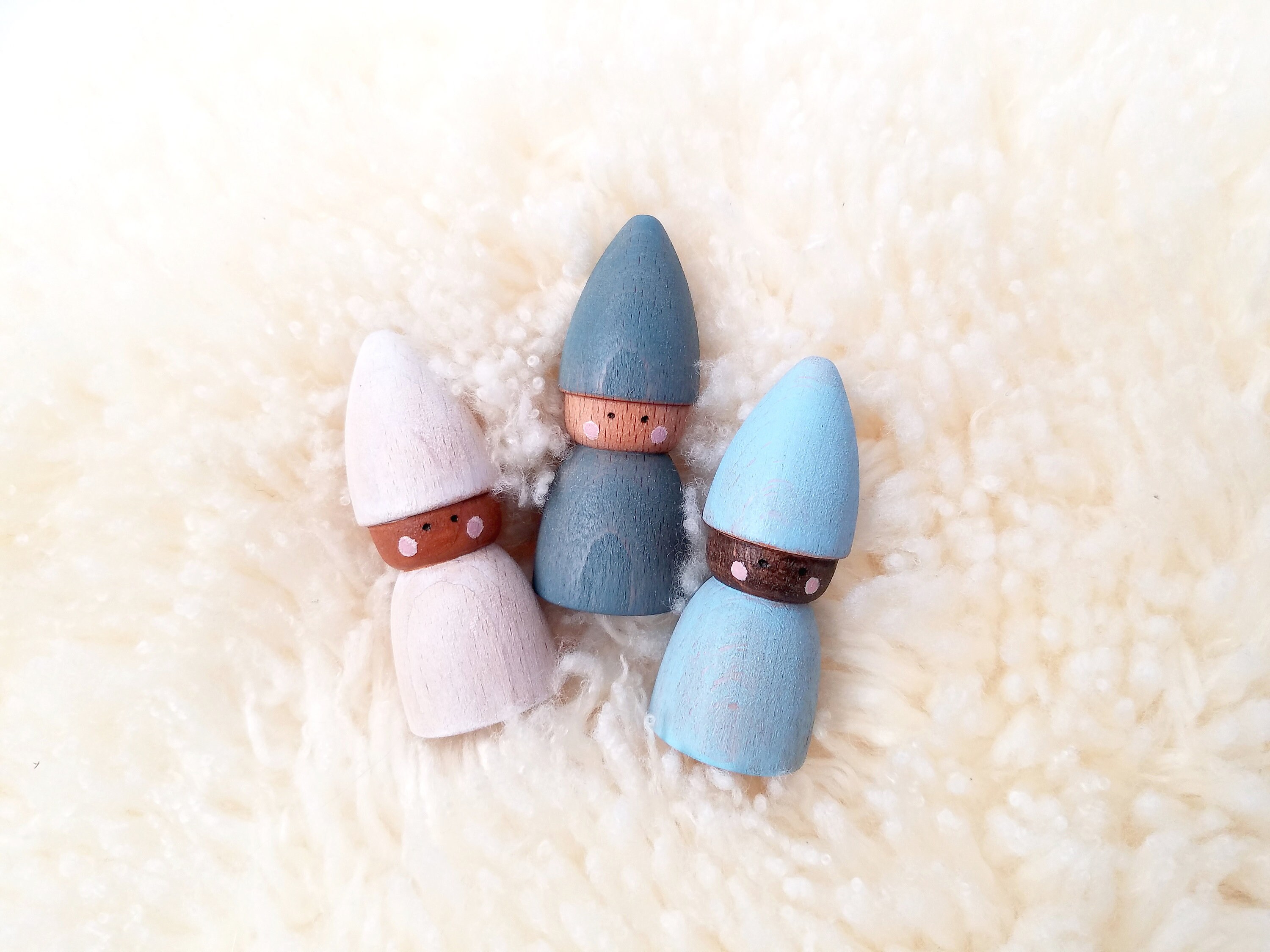 Set of 10 Wooden Gnome Tomten Dolls, DIY Unfinished Beech Wood Gnome ...