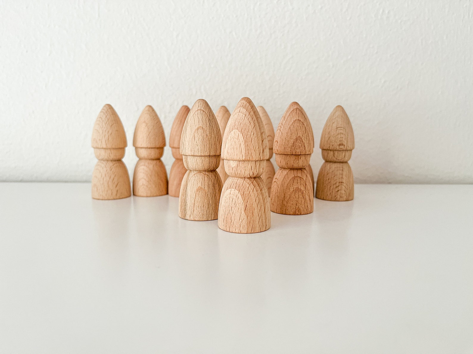 Set of 10 Wooden Gnome Tomten Dolls, DIY Unfinished Beech Wood Gnome ...
