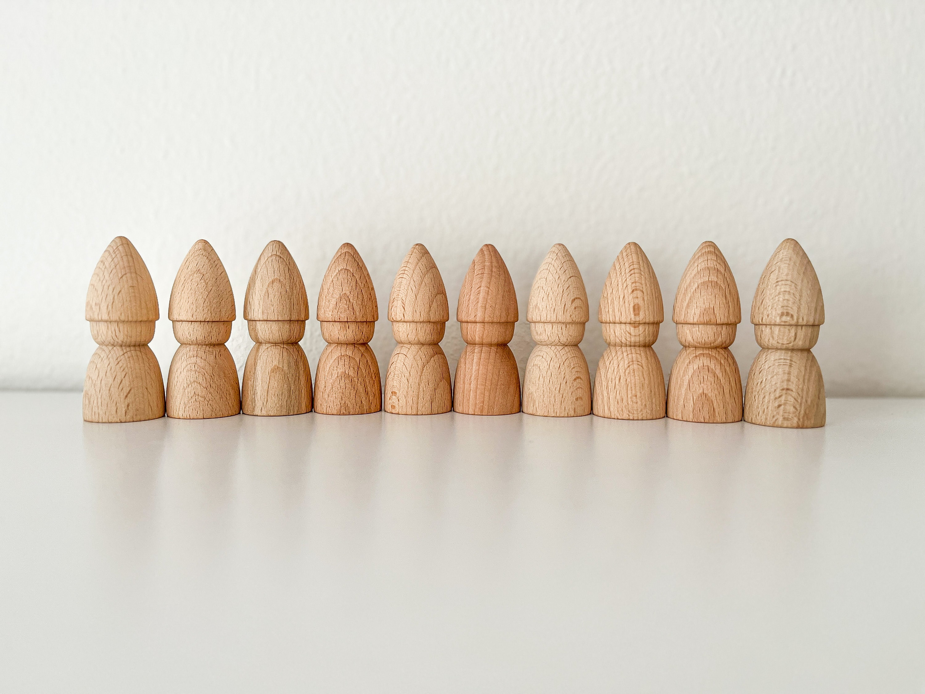 Set of 10 Wooden Gnome Tomten Dolls, DIY Unfinished Beech Wood Gnome ...