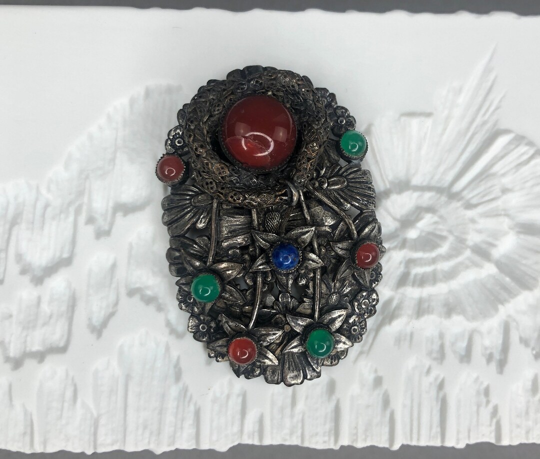 Vintage Bohemian Filigree Metal Clothes and Scarf Clip - Etsy