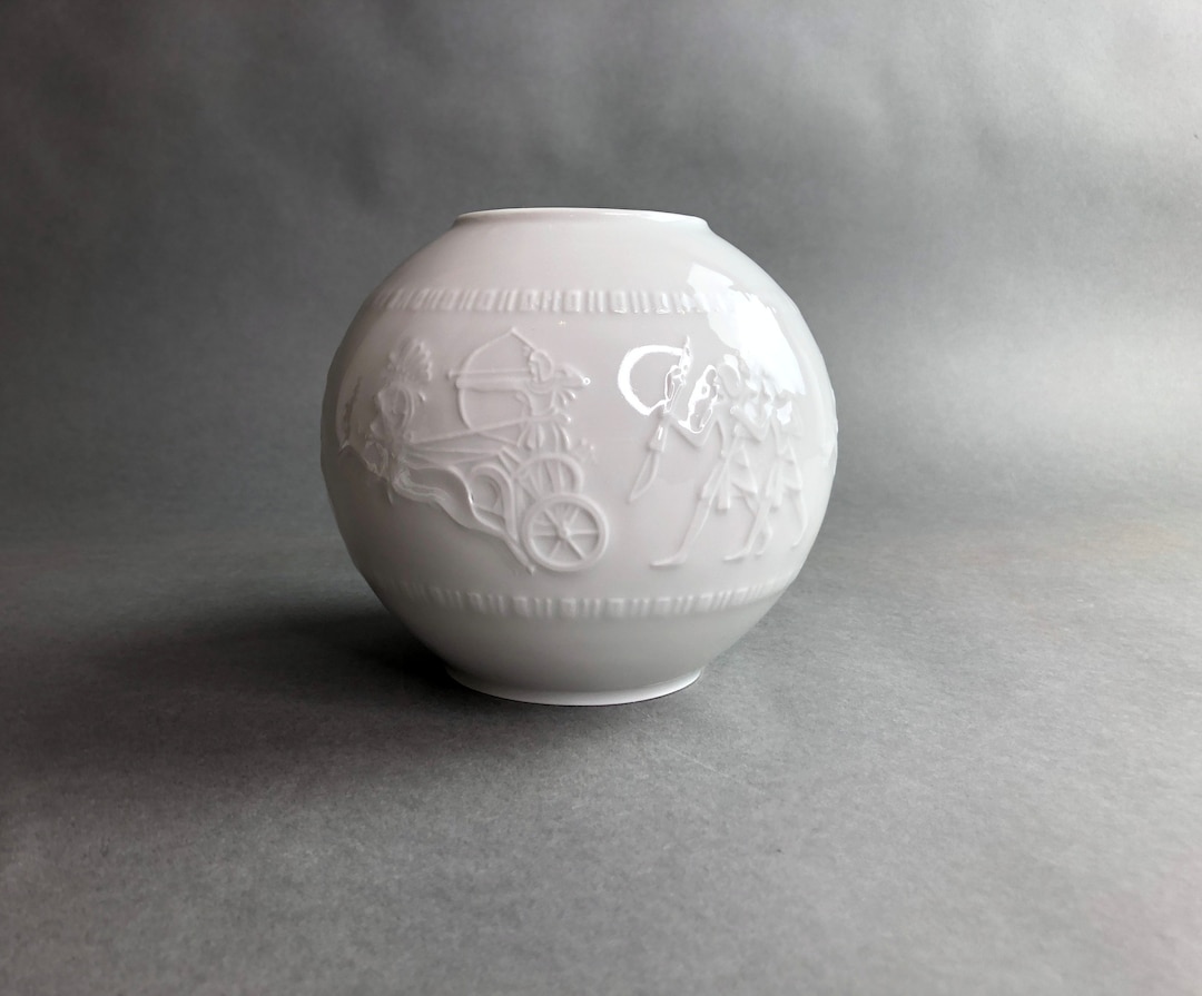 Vintage Alboth & Kaiser Ball Porcelain Vase With a Story From Ancient ...