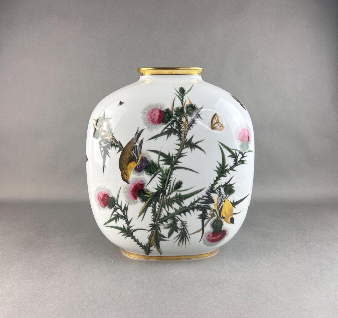 Extra-large ROSENTHAL Oval Porcelain Vase With a Motif From "birds of ...