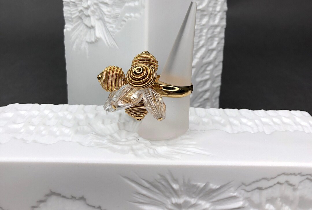 KATE SPADE New York Signed Cocktail Statement Ring Begging Ring - Etsy