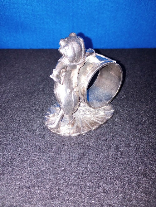 Reed and Barton Frog and Drum Napkin Ring - Etsy