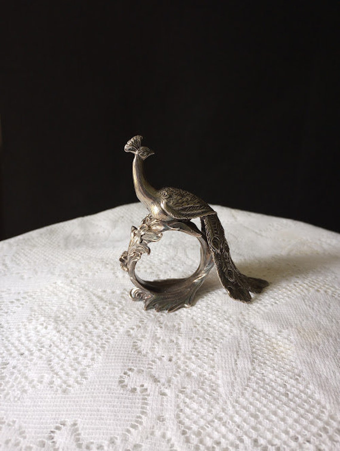 Reed and Barton Peacock Napkin Ring, Silver Plate, Vintage, 1824 Series ...