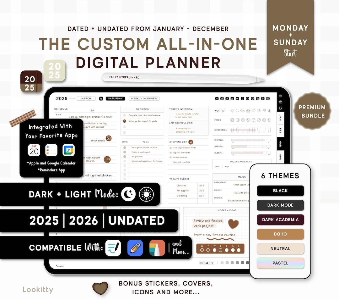 Digital Planner 2025 2026, Goodnotes Life Planner, iPad Planner ...