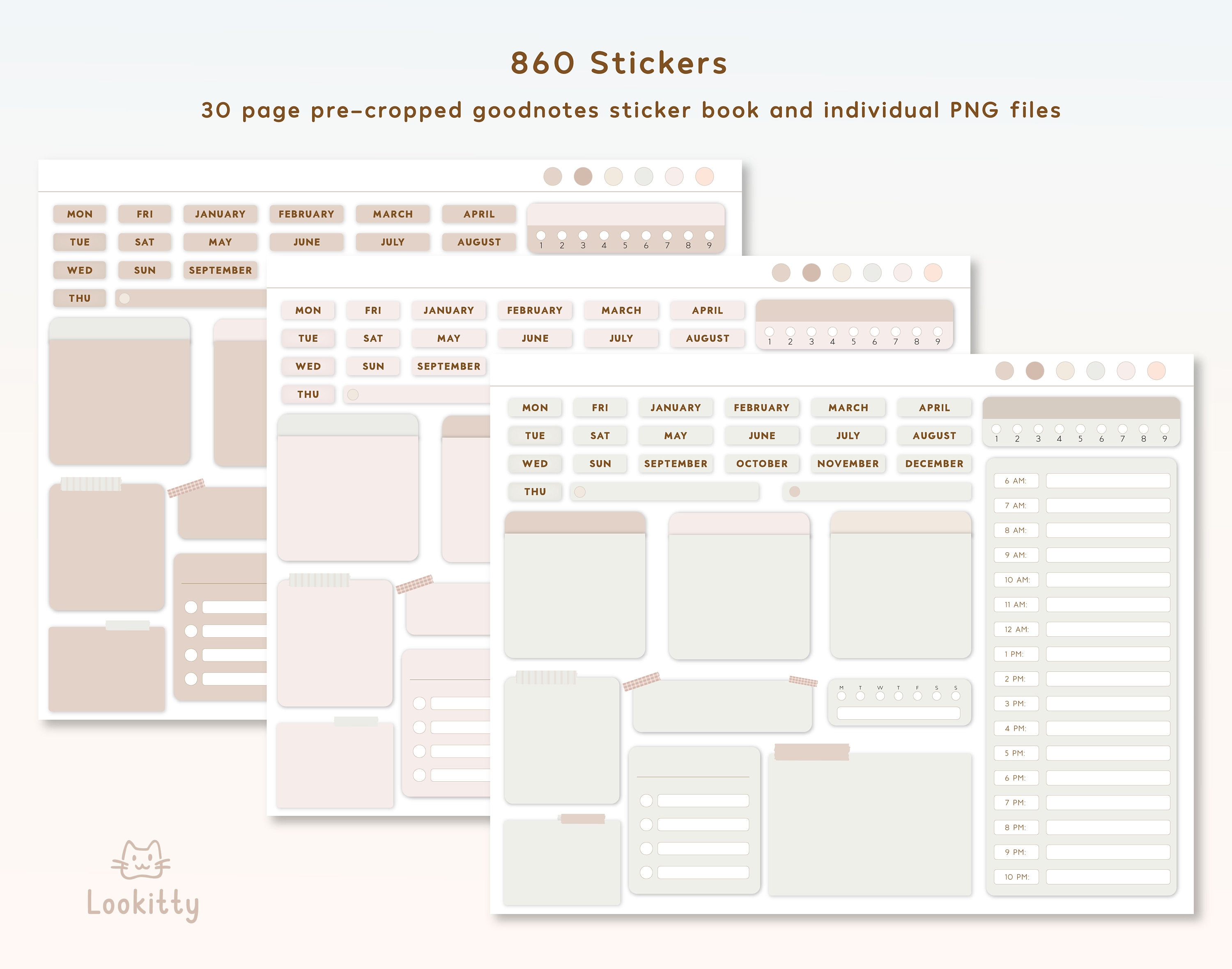 Planning Digital Widgets, Digital Planner Stickers, Essential Goodnotes ...