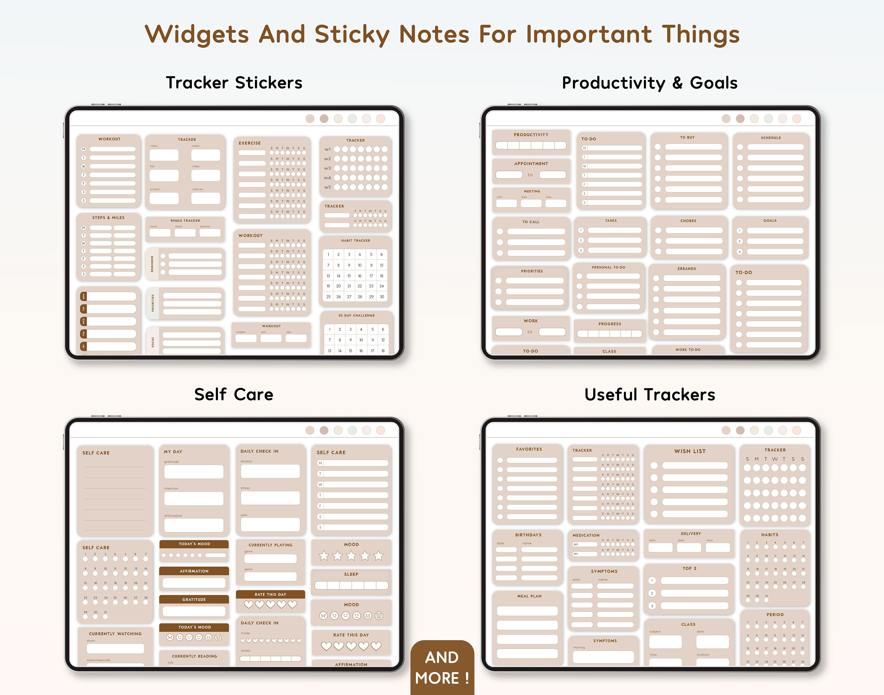 Planning Digital Widgets, Digital Planner Stickers, Essential Goodnotes ...