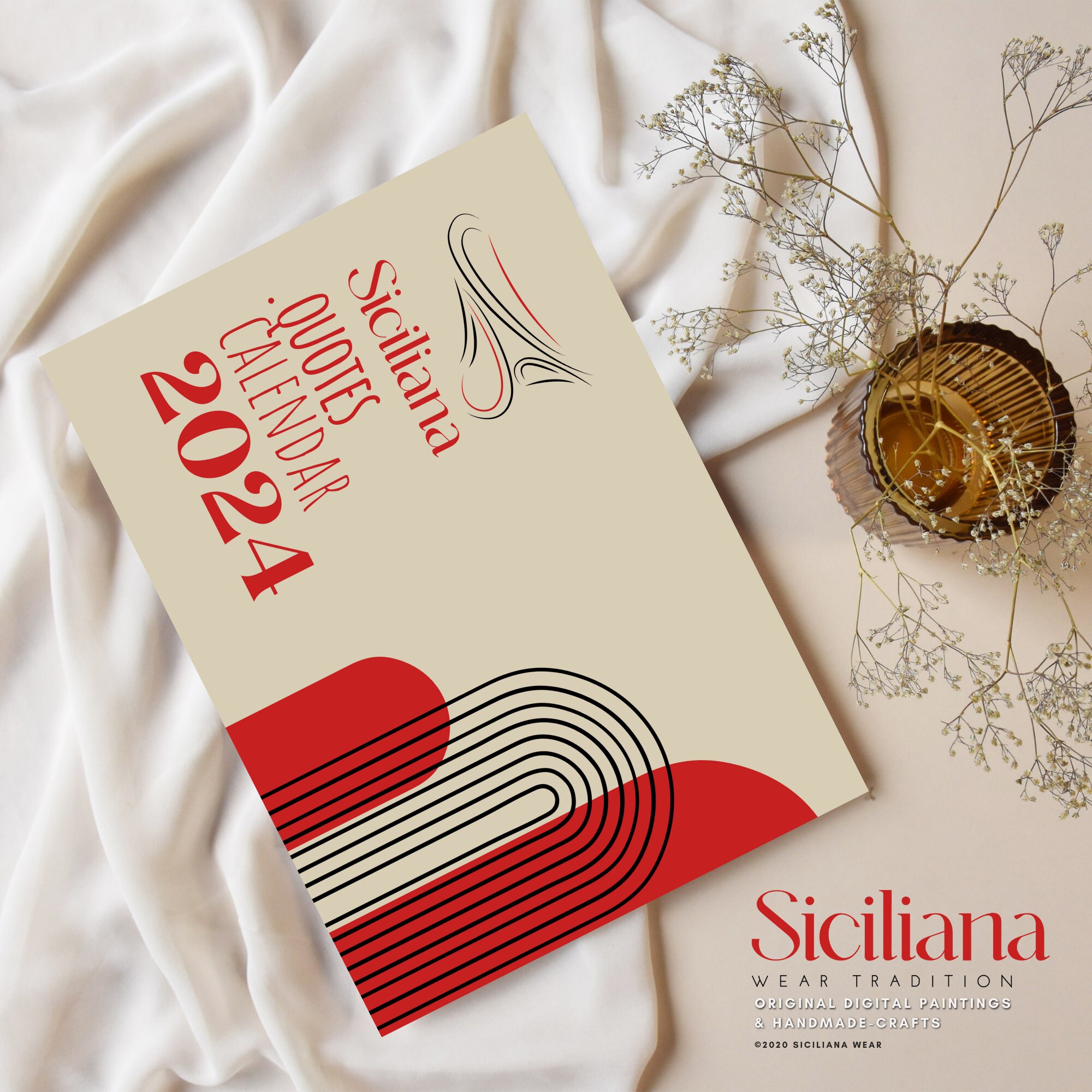 Printable Calendar 2024 Sicilian Calendar Sicilian Style - Etsy