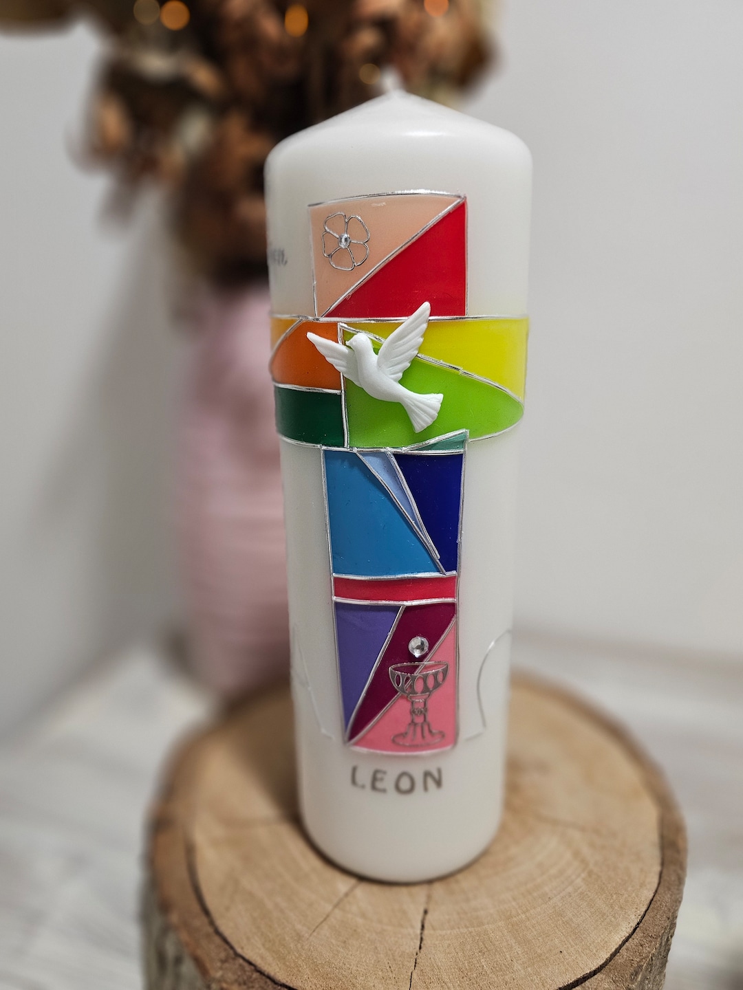 Communion Candle Communion, Dove, Cross, Confirmation Candle, Baptism ...