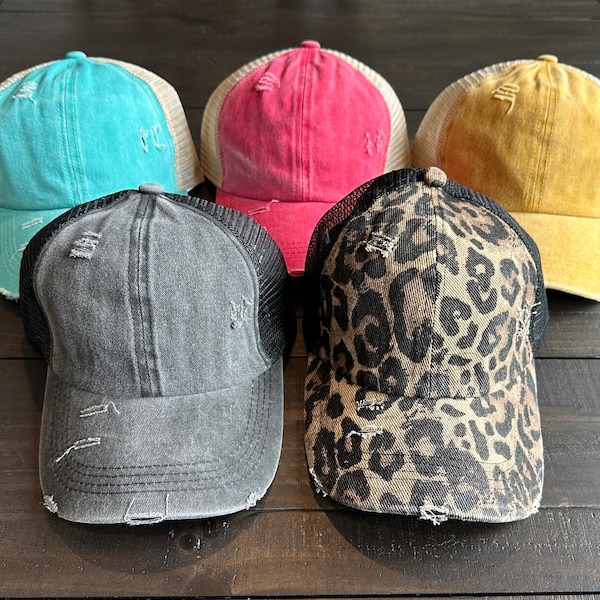 Distressed Baseball Cap - Etsy