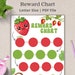 Reward Chart Printable for Kids, Strawberry Reward Chart, Fun Behavior ...