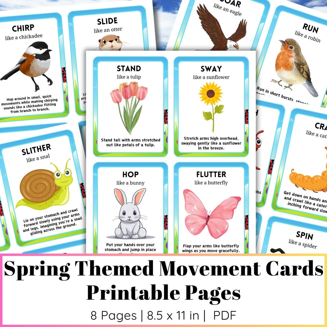 Printable Movement Cards for Kids - Fun and Engaging Activity Cards for ...