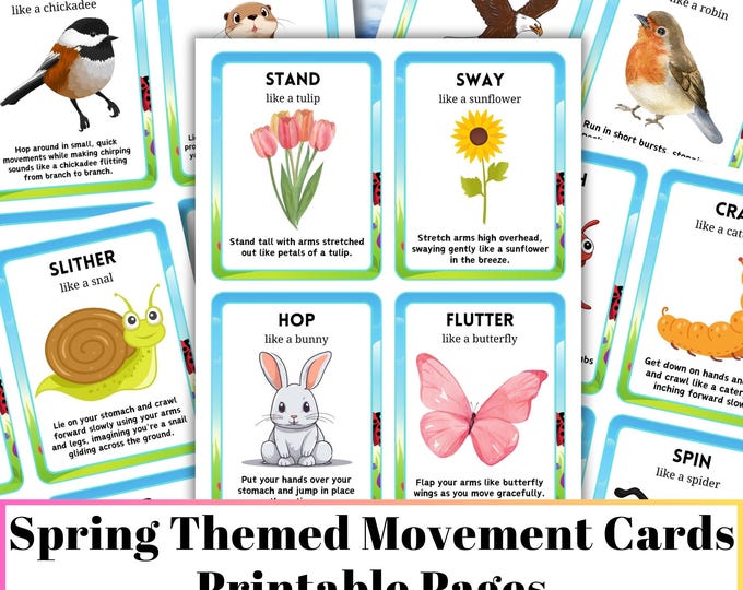 Printable Movement Cards for Kids - Fun and Engaging Activity Cards for ...