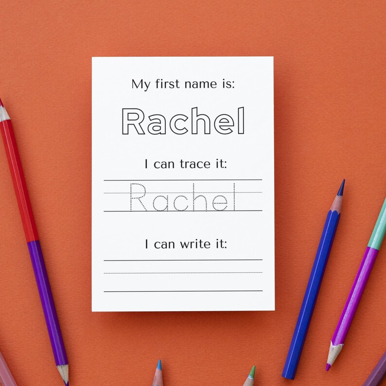 Name Tracing Template Sheets, Canva Template for Letter Tracing and ...