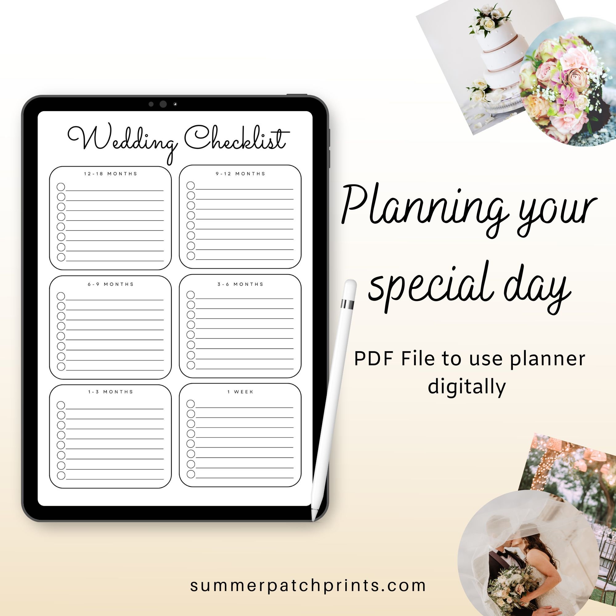 Wedding Planner, Printable Wedding Planner, Wedding Checklists, Wedding ...