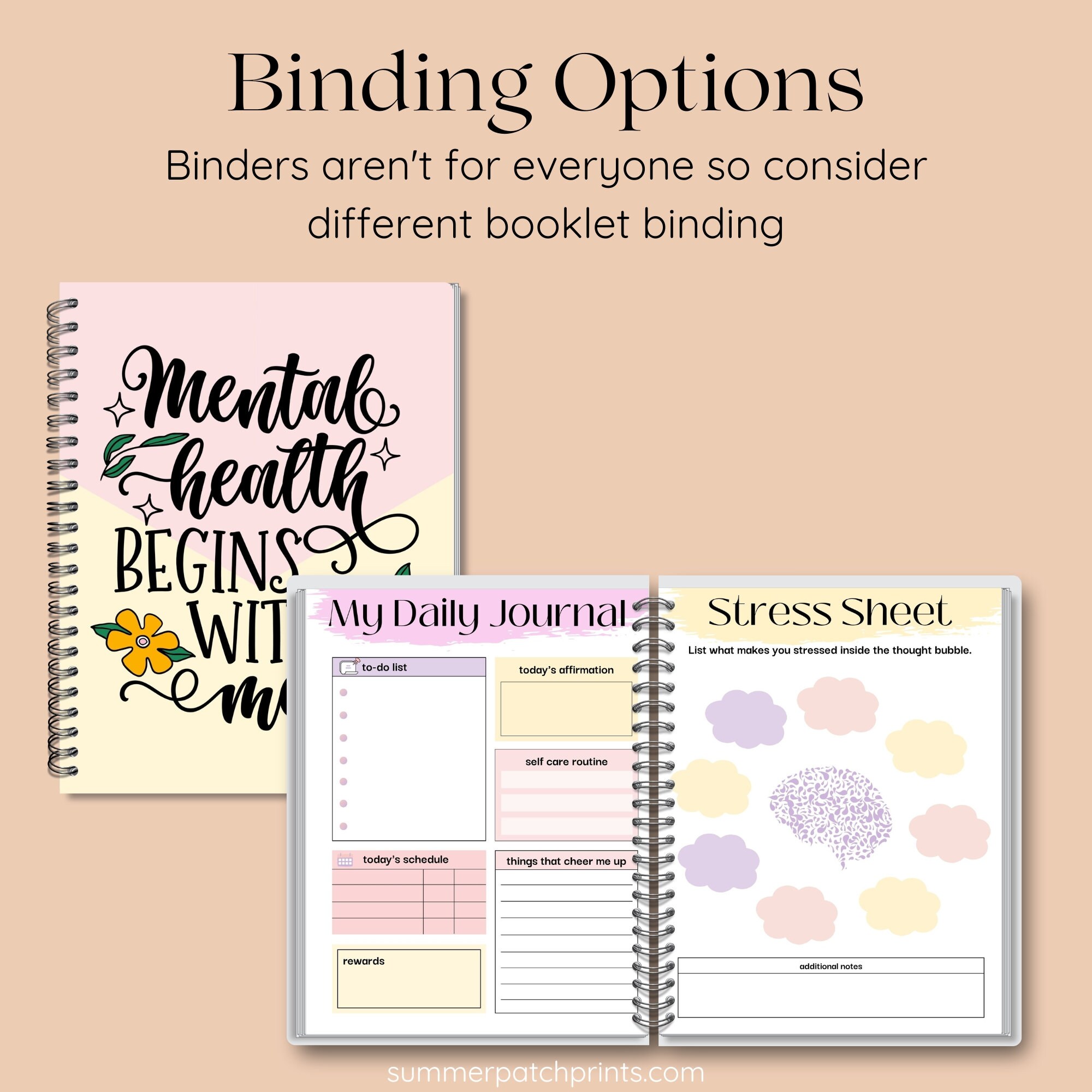 Self Care Planner, Printable Self Care Journal, Anxiety Workbook ...