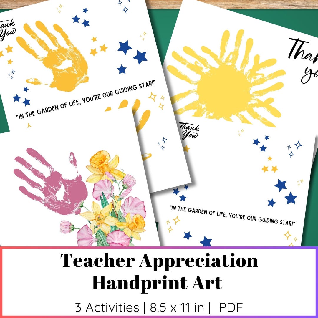 Teacher Appreciation Printable Craft Activity, Fun DIY Handcraft for ...