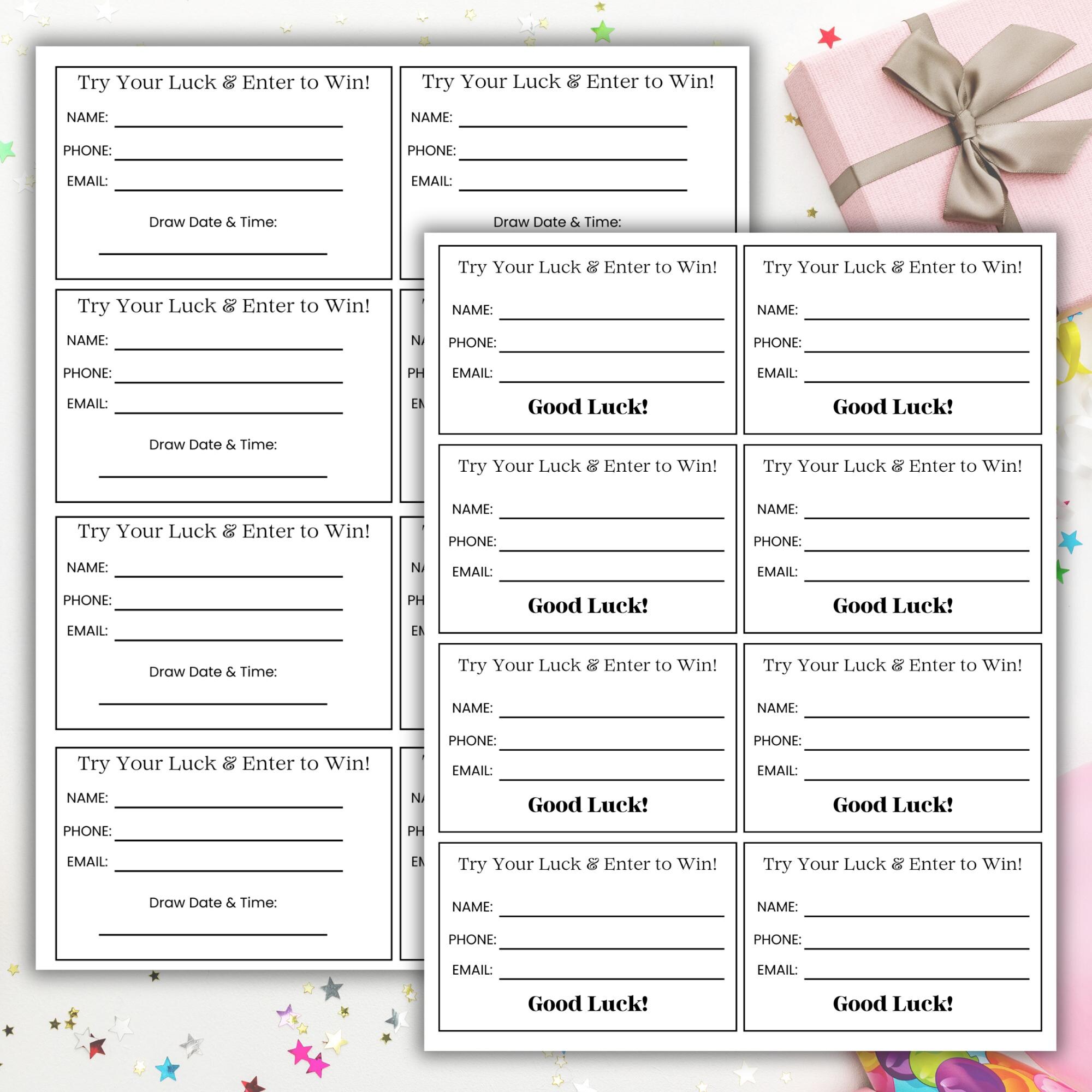 Raffle Ticket Templates, Canva Editable, Print-ready Designs for Events ...