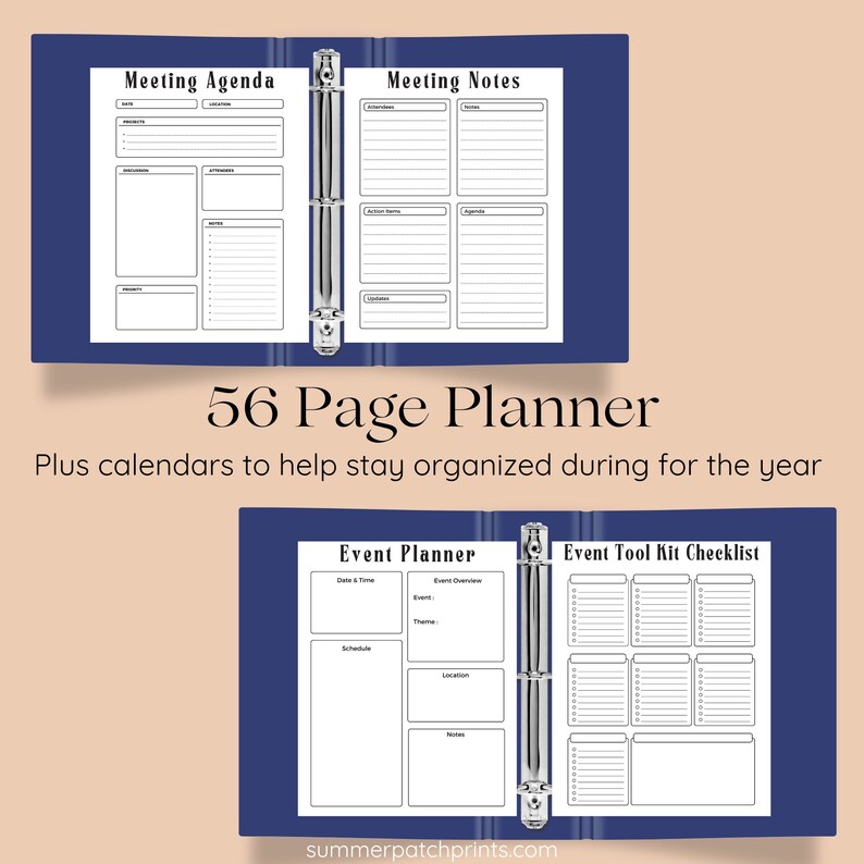 PTA Binder and Planner: Printable Meeting Forms, Leader Binder, School ...