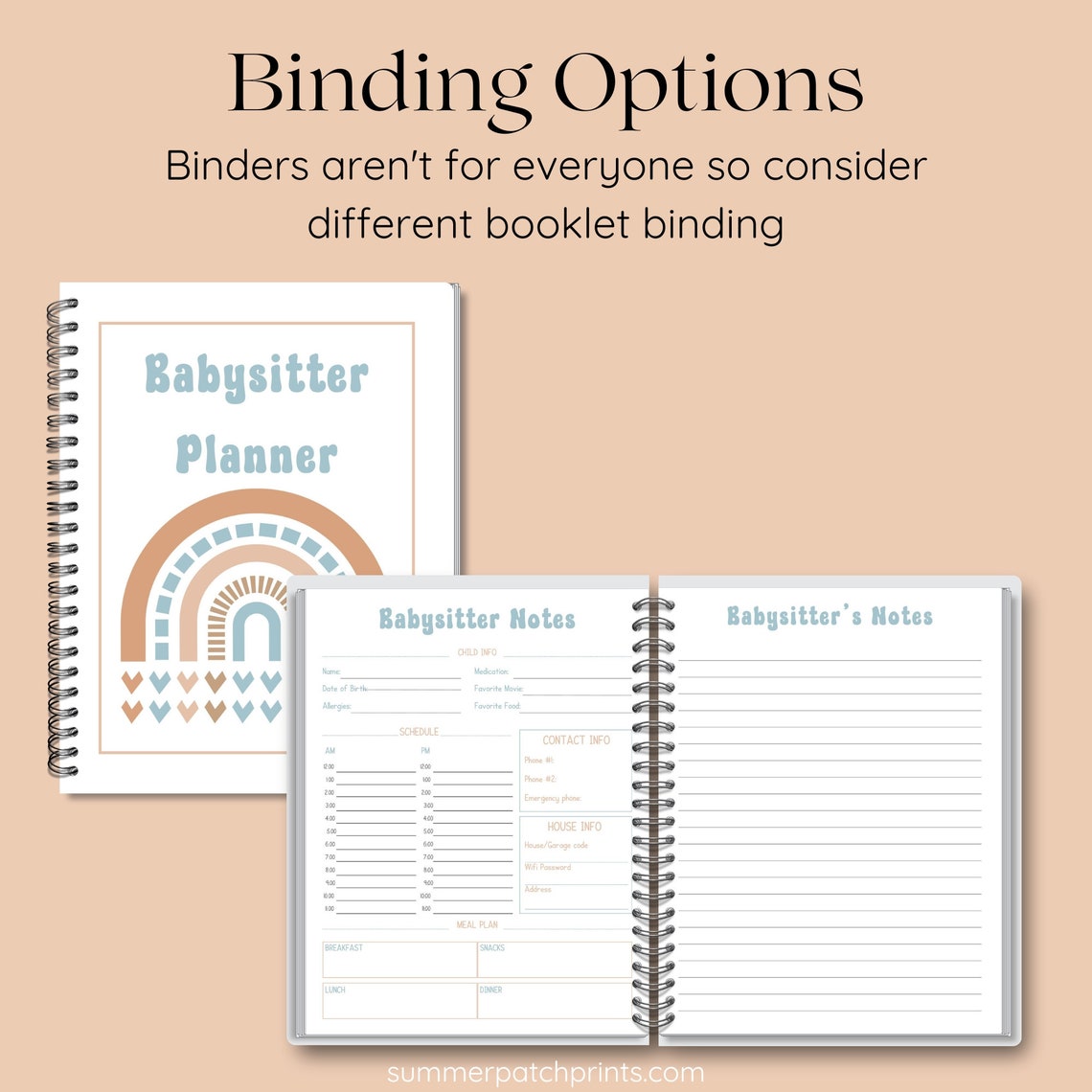 Babysitter Planner, Printable Planner for Babysitter, Babysitting Kit ...