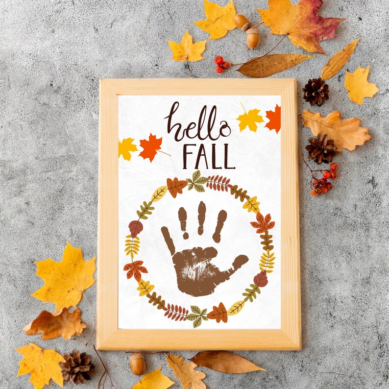 Fall Handprint and Footprint Craft Bundle, Fall Crafts for Toddlers ...