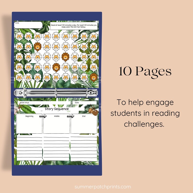 Kids Reading Challenge Bundle, Printable School Reading Challenge for ...