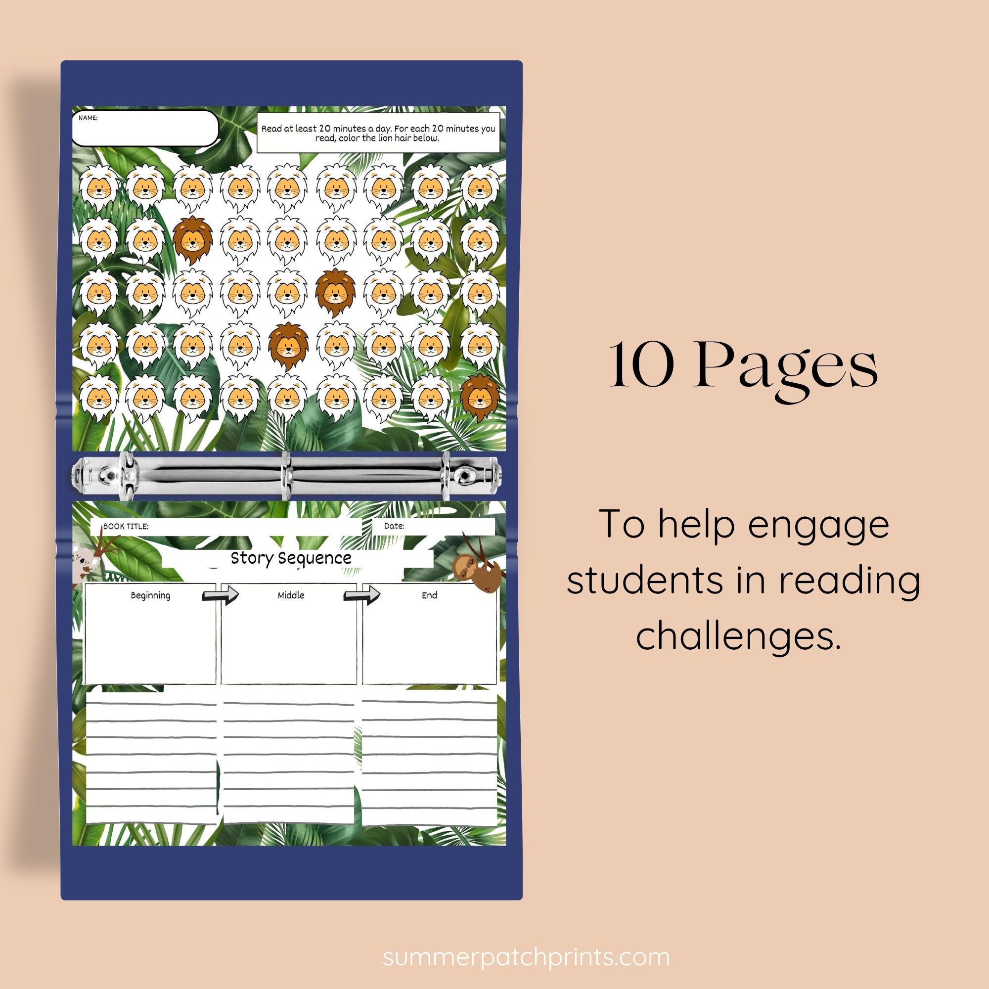 Kids Reading Challenge Bundle, Printable School Reading Challenge for ...