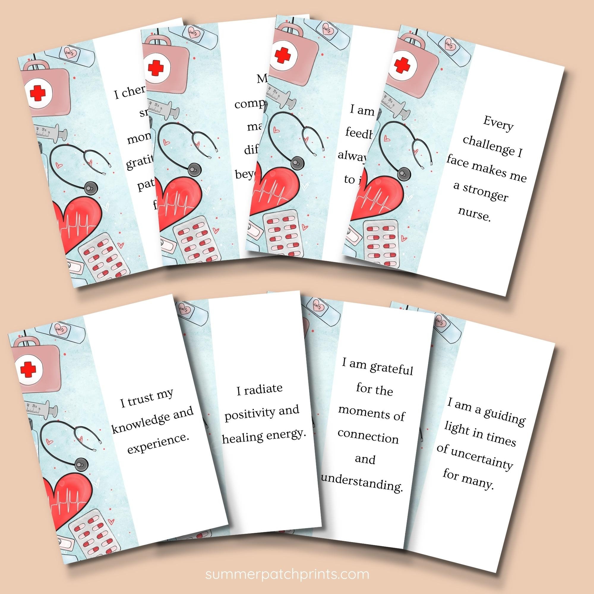 Nurse Affirmation Cards, Printable Affirmation Cards, Positive ...