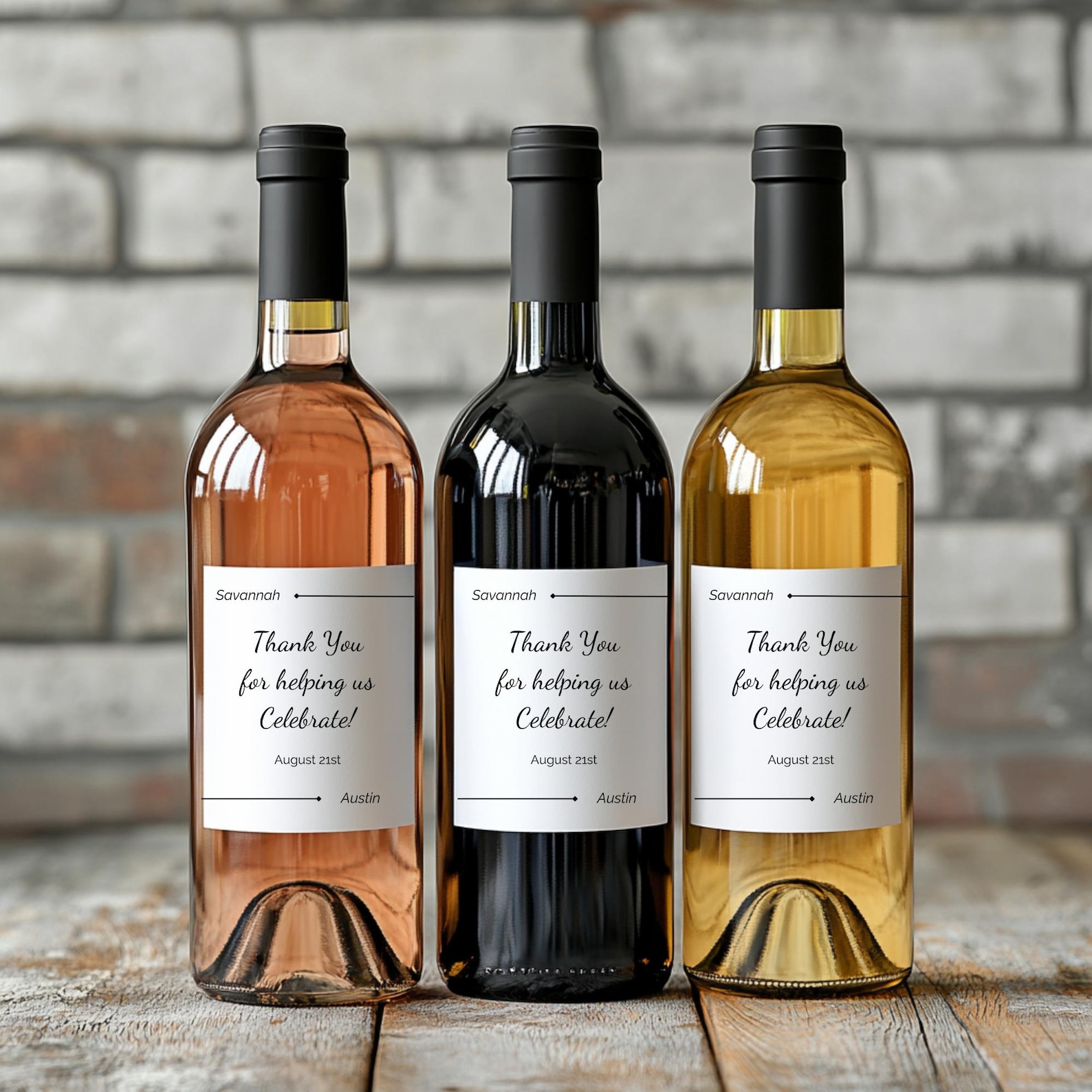 Printable Custom Wine Bottle Labels, Printable Wedding Wine Labels ...