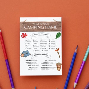 Camping Activity Pages Printable Camping Games Camping - Etsy