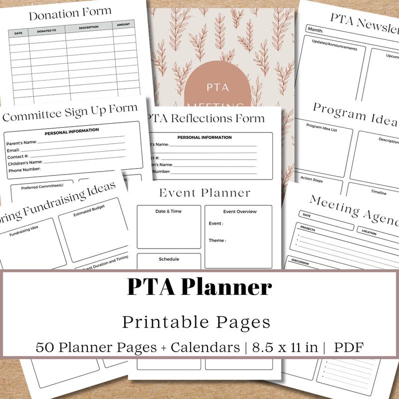 Pta Planner - Etsy
