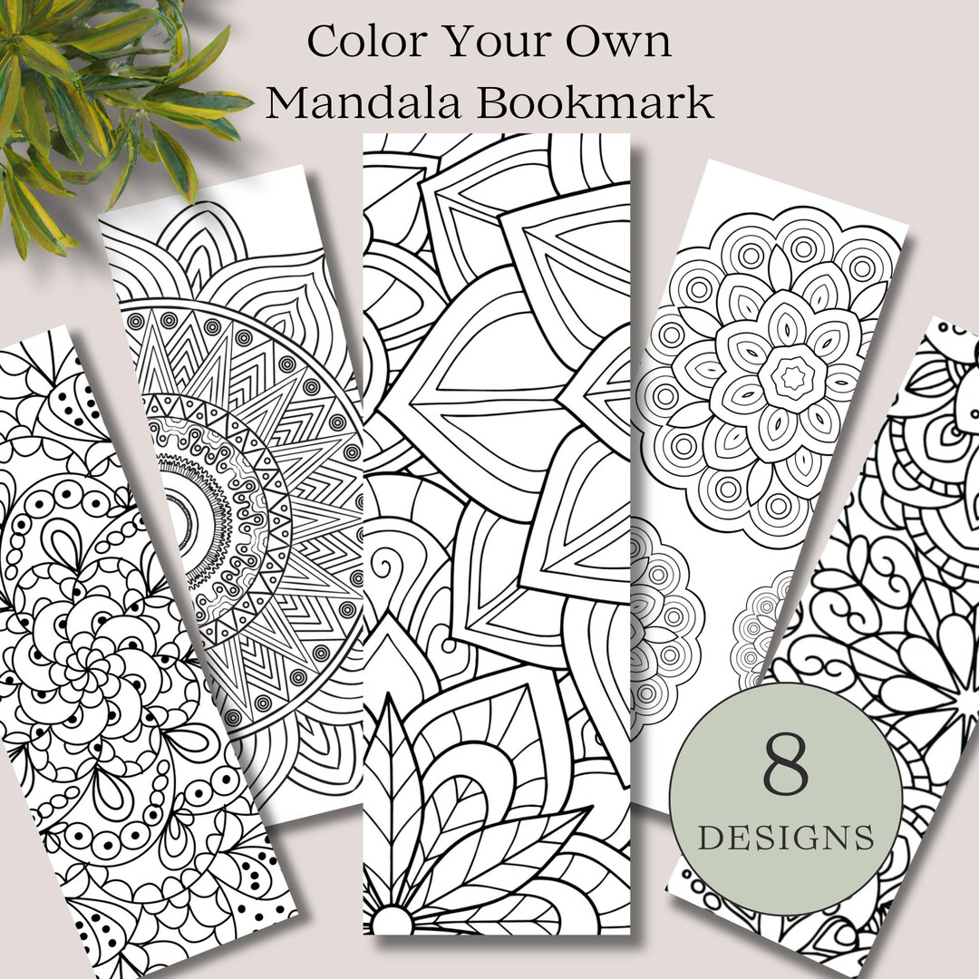 Colour Your Own Mandala Bookmarks - Printable Art, Stress Relief ...