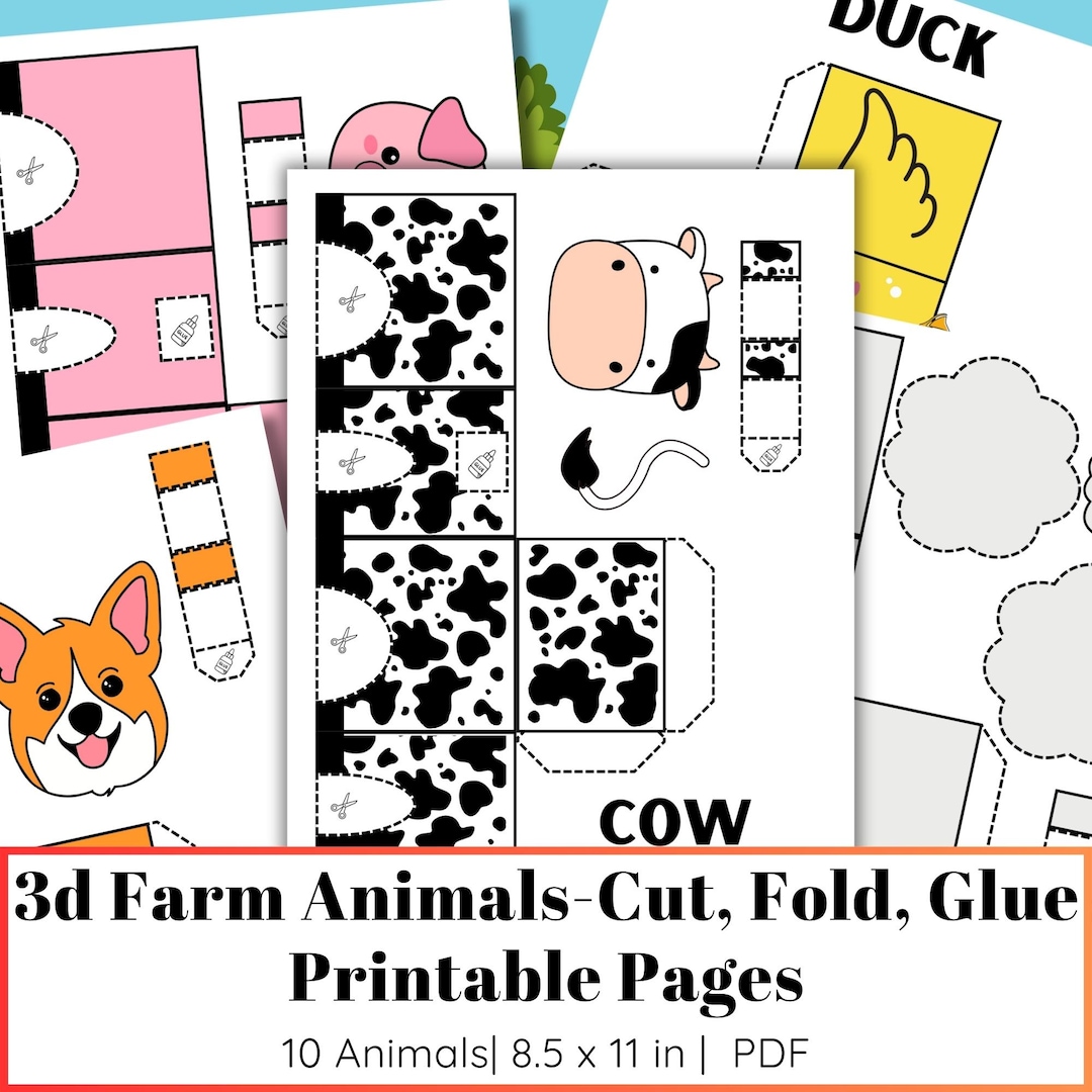 Animal Paper Craft, DIY Paper Craft Kit for Kids, Fun & Creative Farm ...