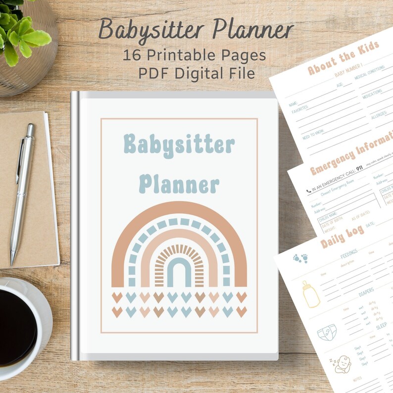 Babysitter Planner, Printable Planner for Babysitter, Babysitting Kit ...