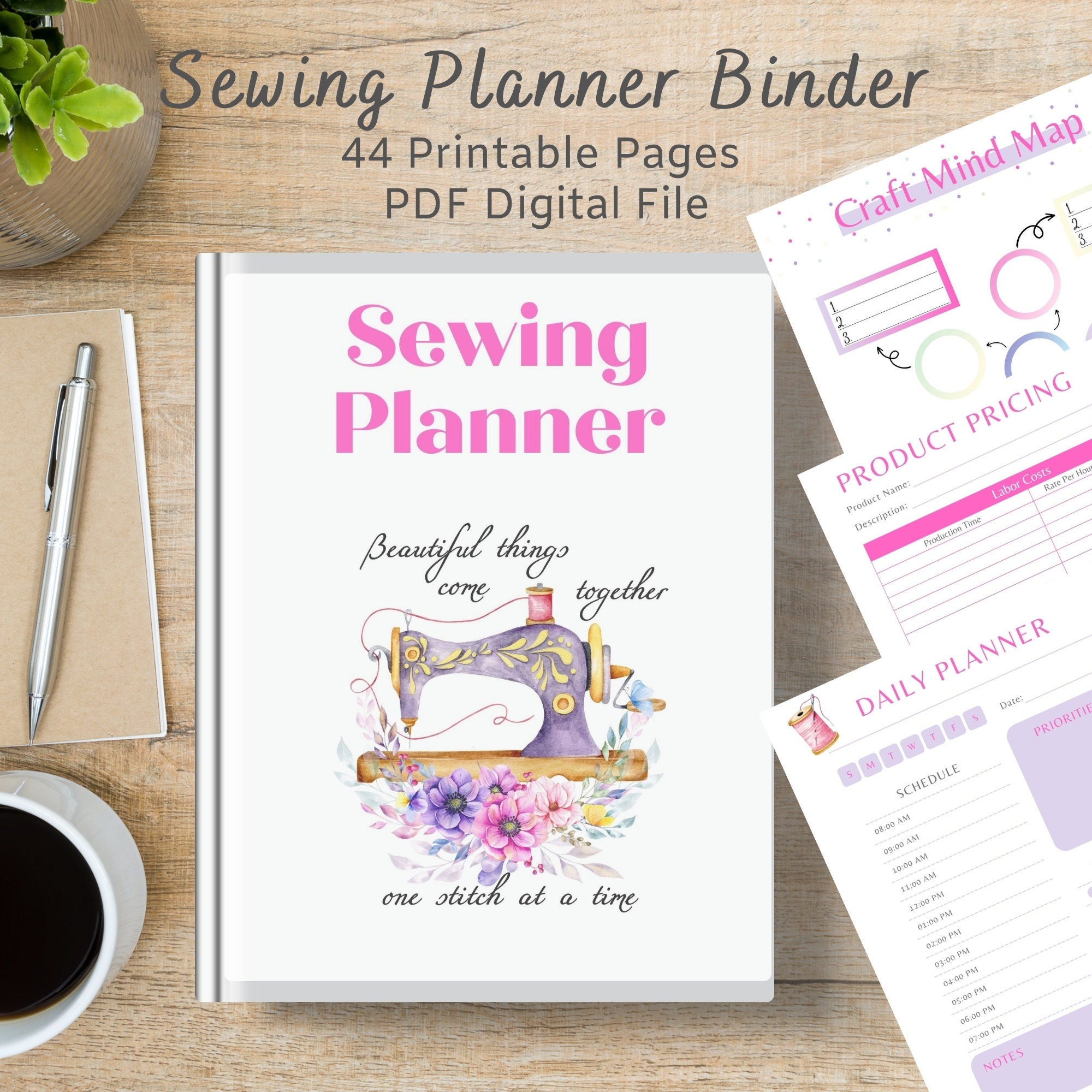 Sewing Planner, Printable Sewing Planner, Sewing Project Planner ...