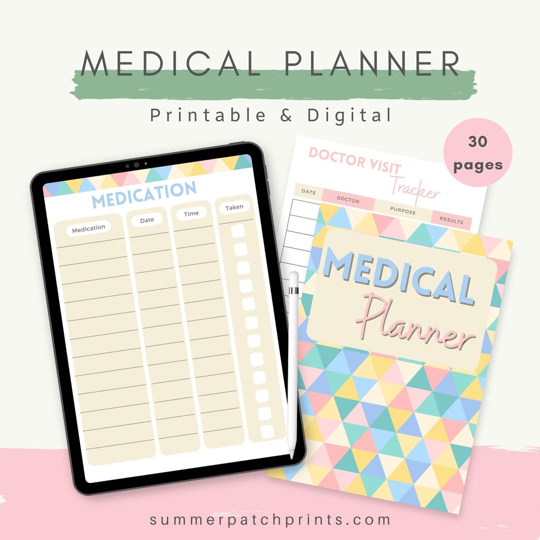 Medical Planner Printable Planner Medical Tracking Health - Etsy Canada