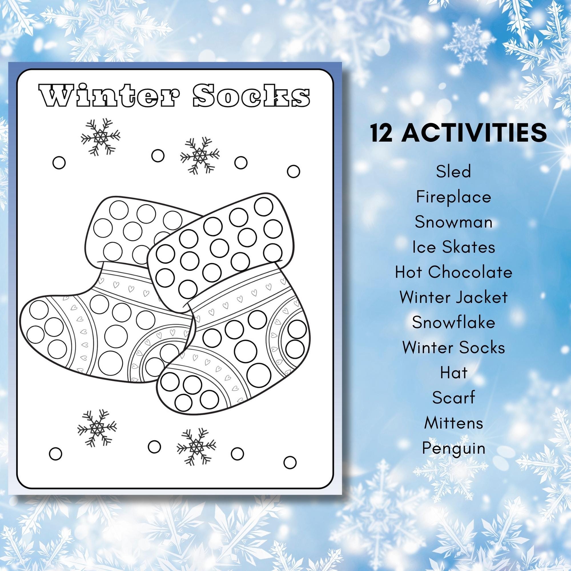 Printable Winter Dot Marker Kids Activities - Christmas Craft Pages ...