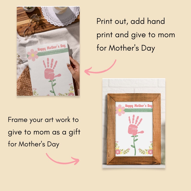 Printable Mother's Day Craft, Happy Mother's Day Kids Craft, Kids ...